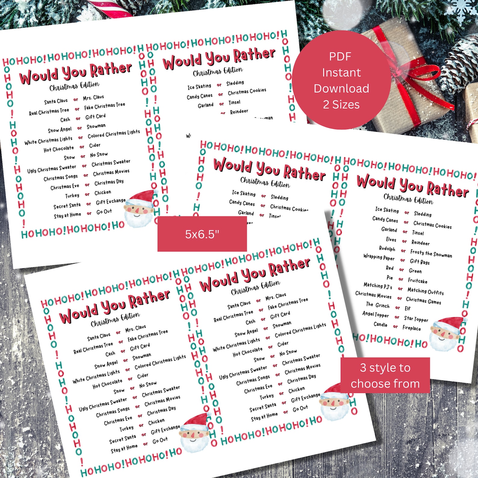 Would You Rather | Would You Rather Game | Christmas Games | Family ...