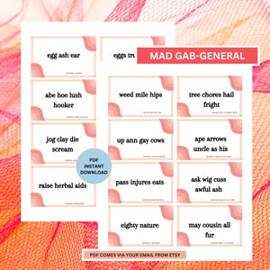 Mad Gab General | Family Games | Adult Games | Birthday Games | Summer Games | Work Office Games ...