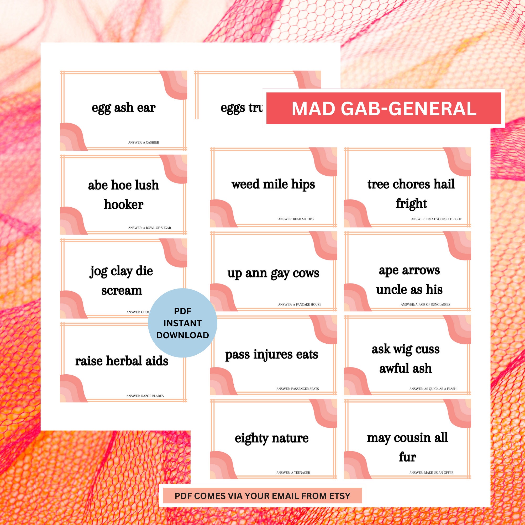 Mad Gab General | Family Games | Adult Games | Birthday Games | Summer ...