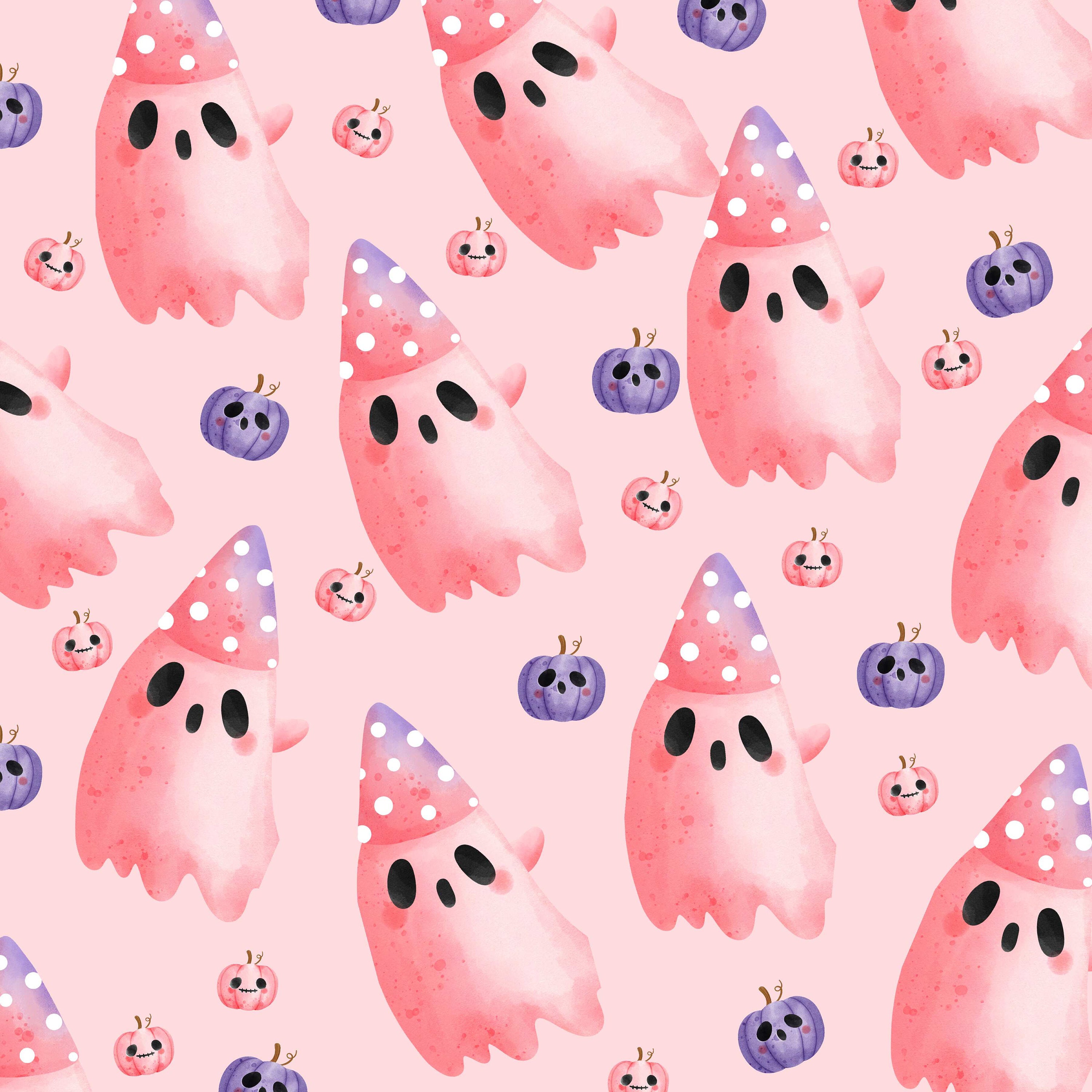 Halloween Digital Paper | Pastel Pink & Purple Scrapbook Papers ...