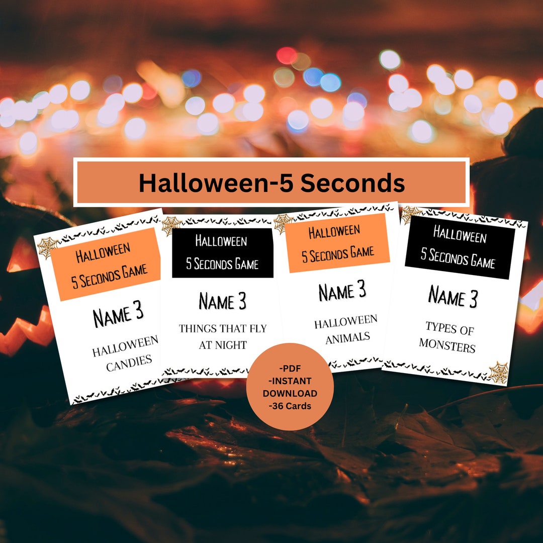 5 Seconds Halloween Game | Halloween Party Game | Halloween Activities ...