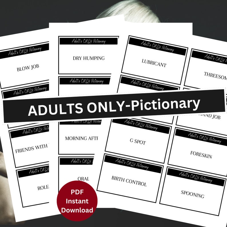 Pictionary Adult Game Pictionary Dirty Game Naughty Adult Games Naughty ...