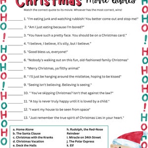 Christmas Movie Quotes| Christmas Games | Family Christmas Games | Fun ...