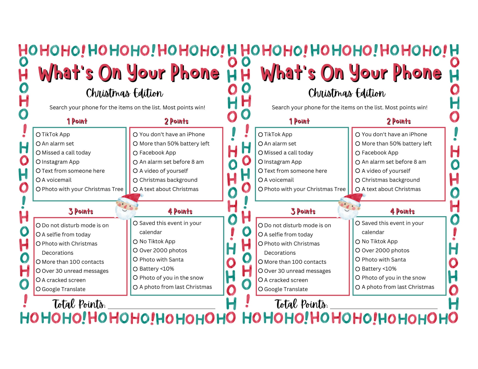 What's on Your Phone Christmas Edition | Christmas Games | Family ...