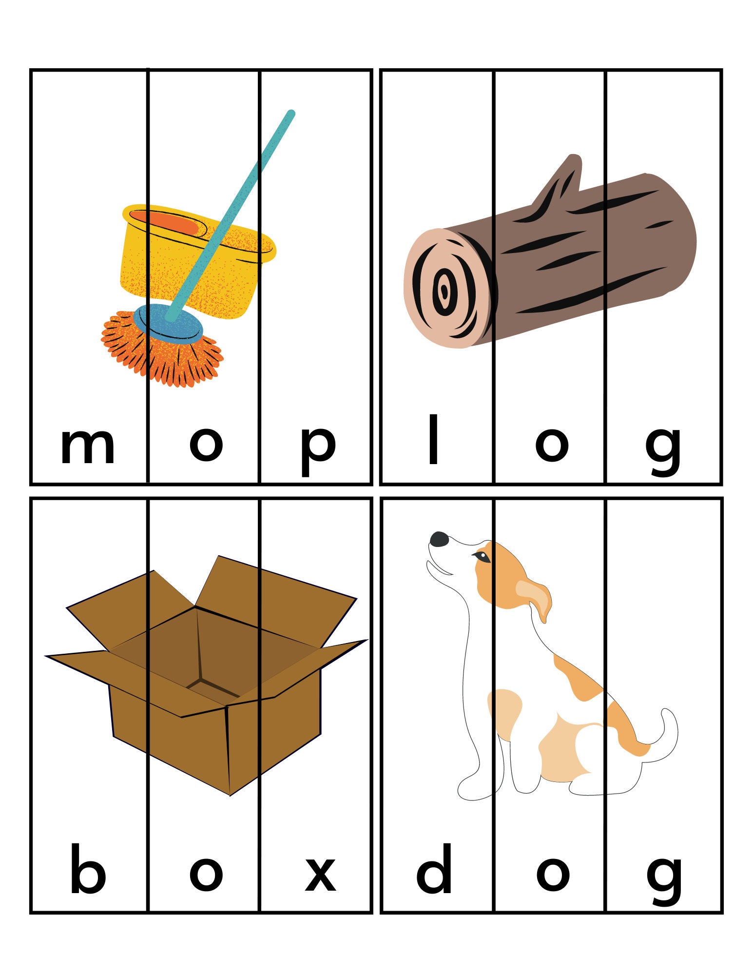 Phonics Puzzles Vowels CVC Words Phonics Games Phonics Activities CVC ...