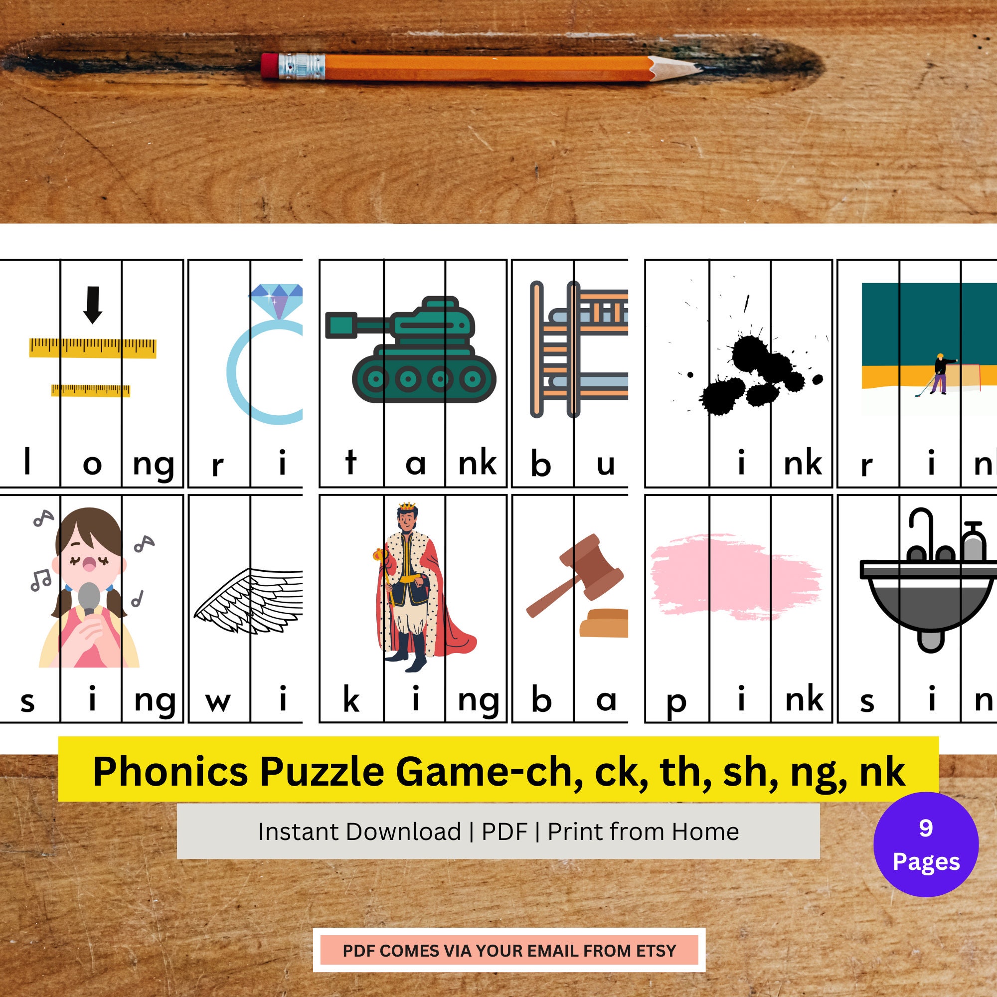 Phonics Puzzles Digraphs | CVC Words | Phonics Games | Phonics ...