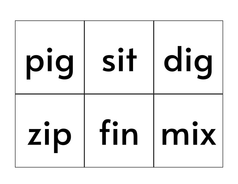 Phonics Flashcards CVC Words Phonics Games Phonics - Etsy