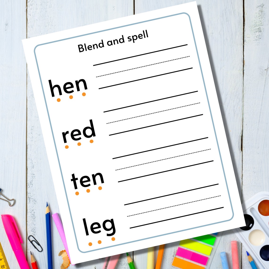 Phonics Worksheets Vowels CVC Words Phonics (Instant Download) - Etsy