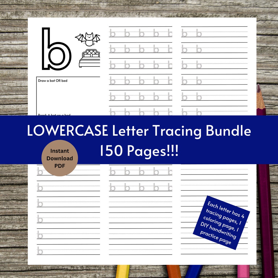 Letter Tracing Worksheet | Kindergarten Worksheet Lowercase | Preschool ...