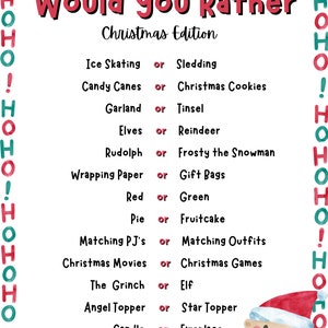 Would You Rather | Would You Rather Game | Christmas Games | Family ...