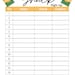 Snack Sign up Sheet Snack Party Sign up Sheet Printable Snack Sign up ...