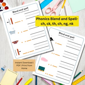 Phonics Worksheets Vowels & Digraph Bundle | CVC Words | Phonics Games ...