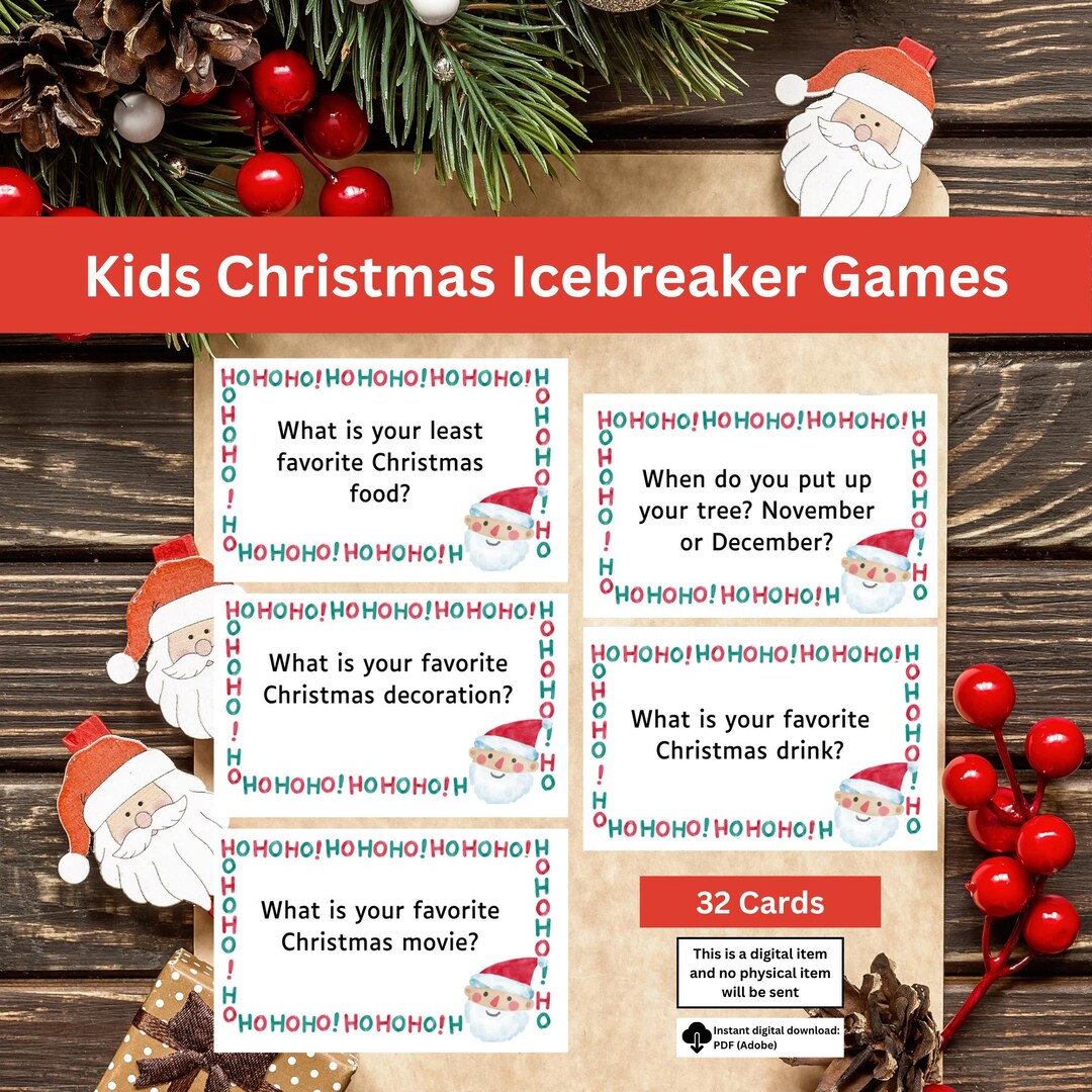 Kids Icebreaker Games | Icebreaker Games for Christmas | Christmas ...