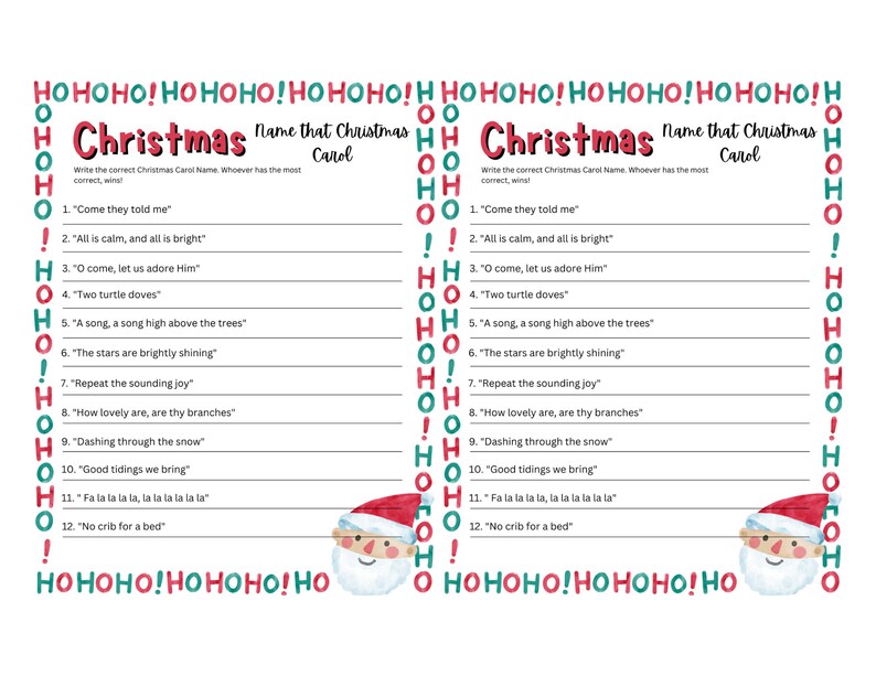 Name That Christmas Carol | Christmas Games | Family Christmas Games ...