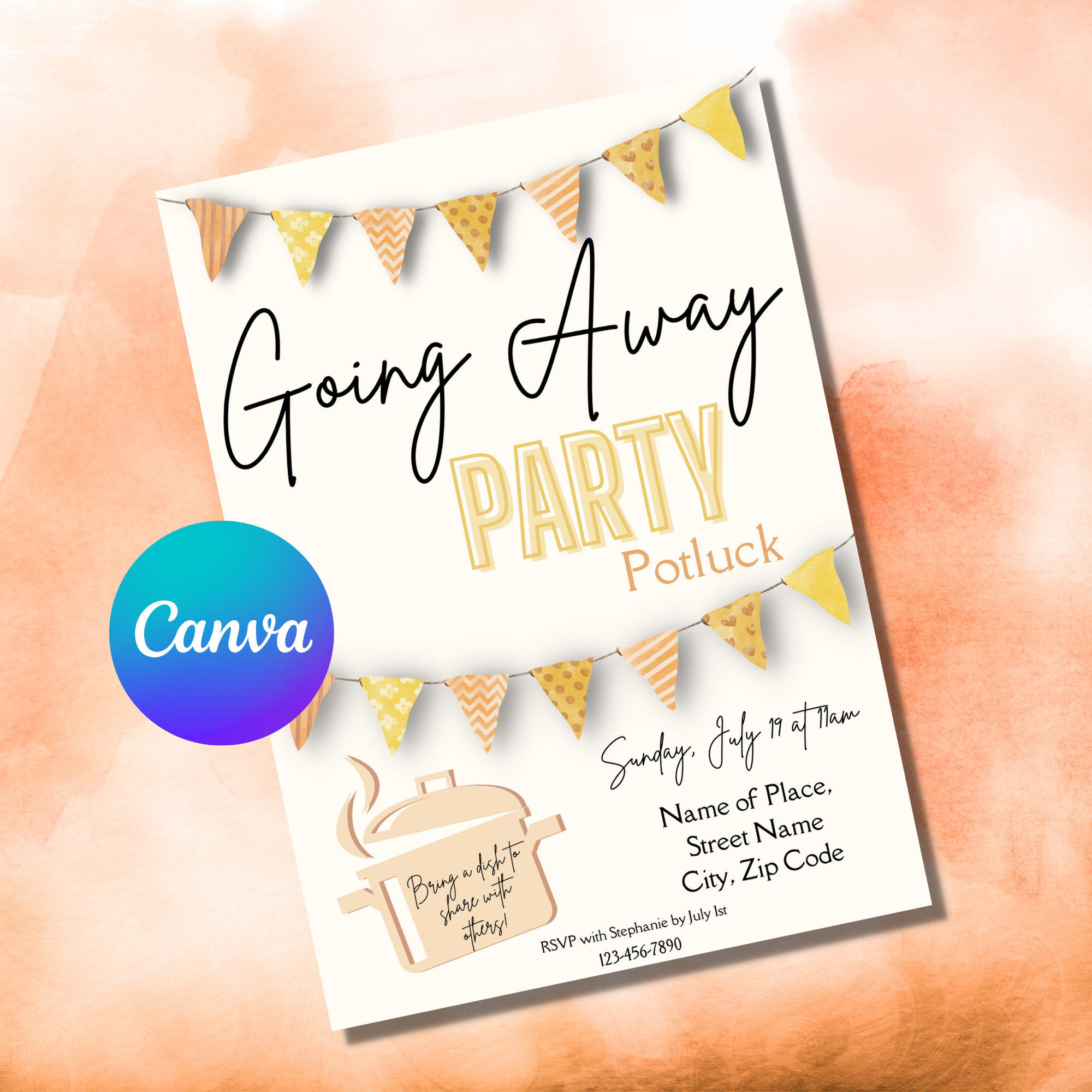 Birthday Potluck Invitation