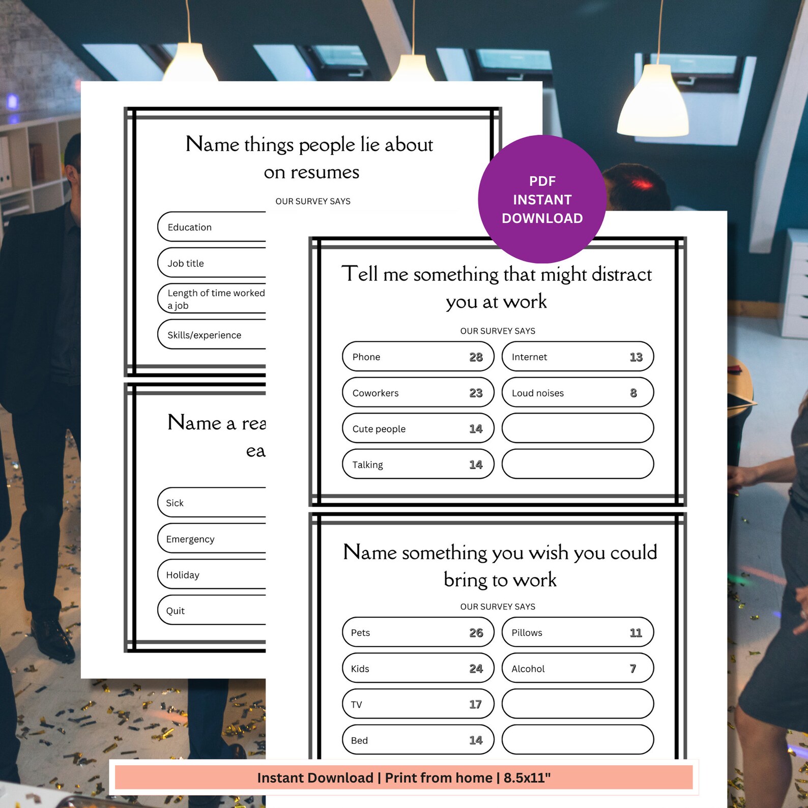 Family Feud Office Party Game Office Party Game Work Party Games With ...