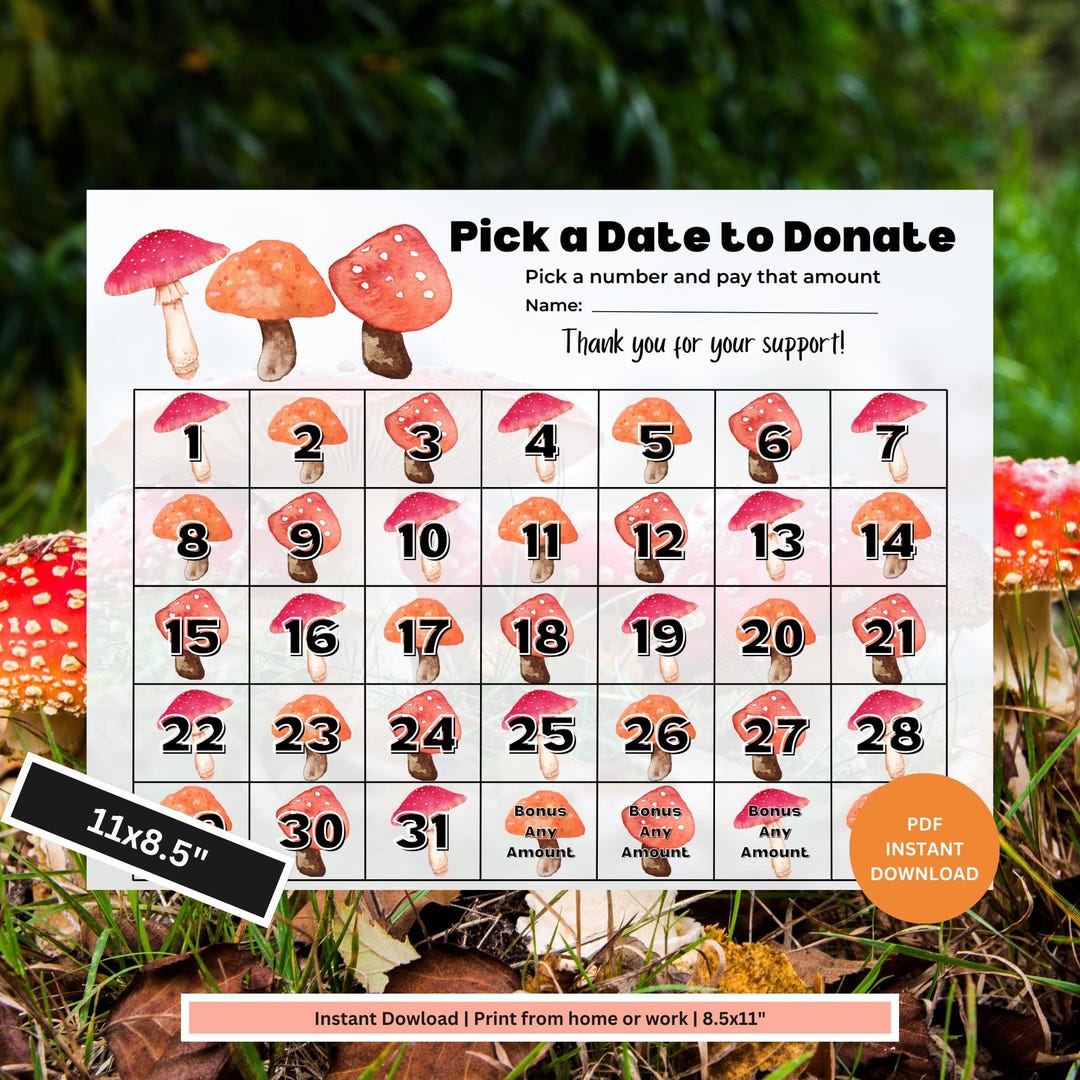 NON-EDITABLE Fall Fundraiser Calendar | Pick a Date Fundraiser Sports ...