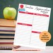 Teacher Appreciation Potluck Sign up Sheet Teacher Sign up Sheet School ...