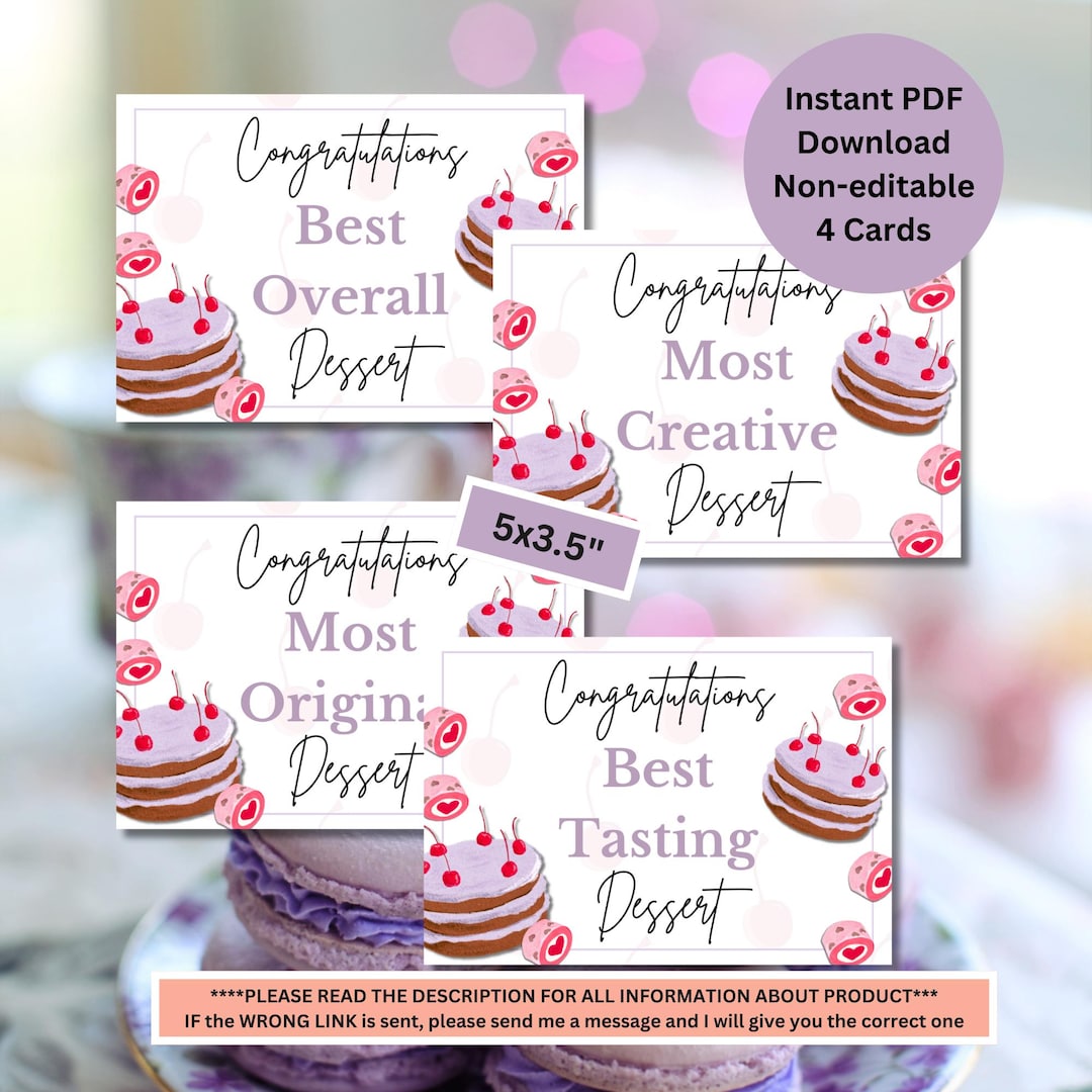 Dessert Bake-off Certificates | Dessert Bake-off | Printable Dessert ...