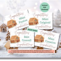 Printable Gingerbread House Awards Certificate, Best Gingerbread House ...