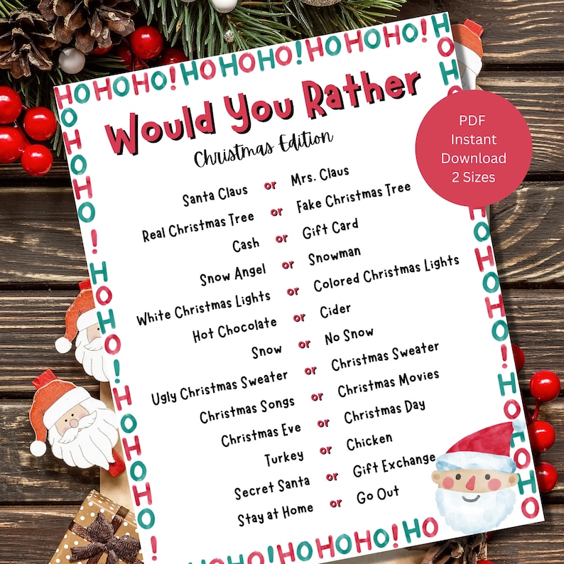 Would You Rather | Would You Rather Game | Christmas Games | Family ...
