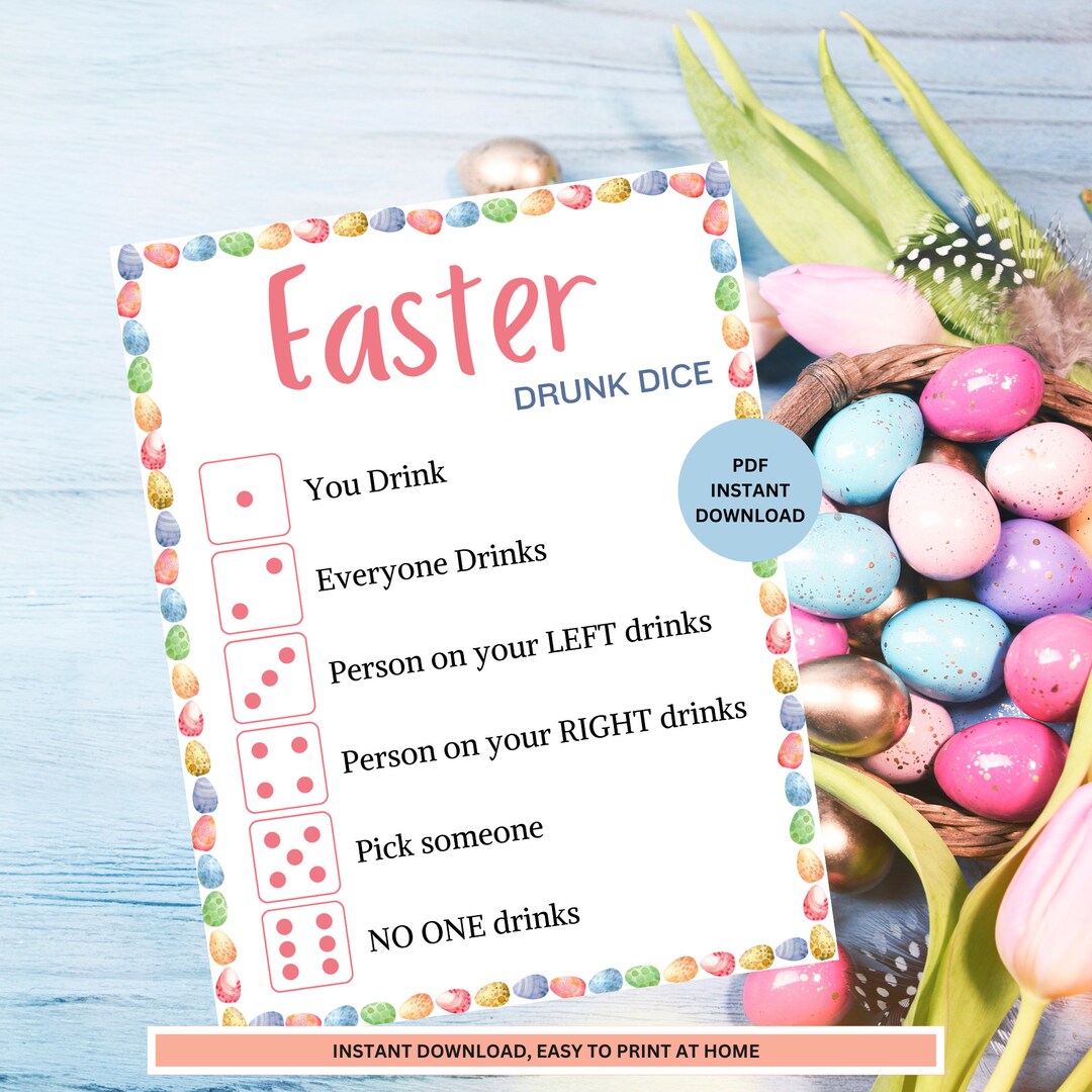 Drunk Dice Easter Game | Easter Game | Easter Activities | Adult Games ...