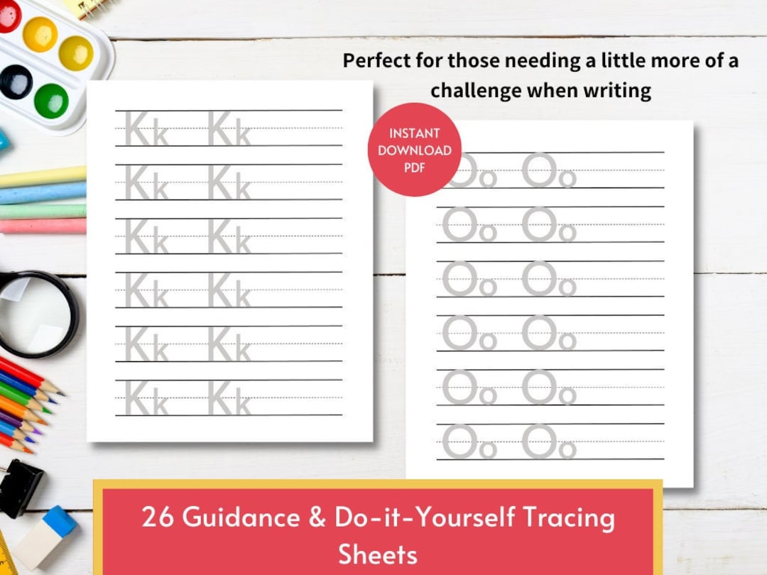 Letter Tracing Worksheet | Kindergarten Worksheet | Preschool ...