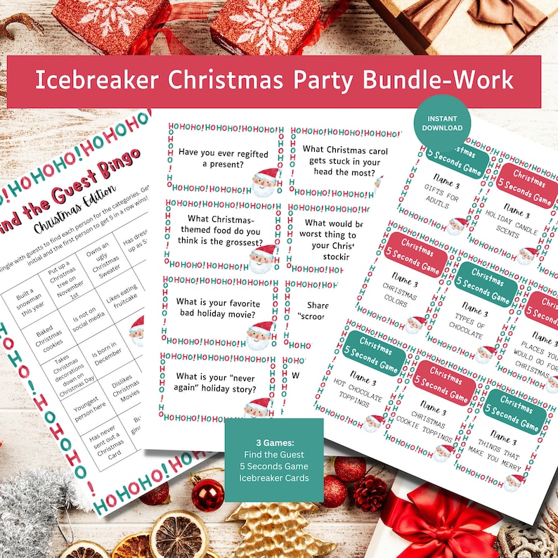 Ice Breaker Office Games | Ice Breaker Christmas Games | Christmas ...