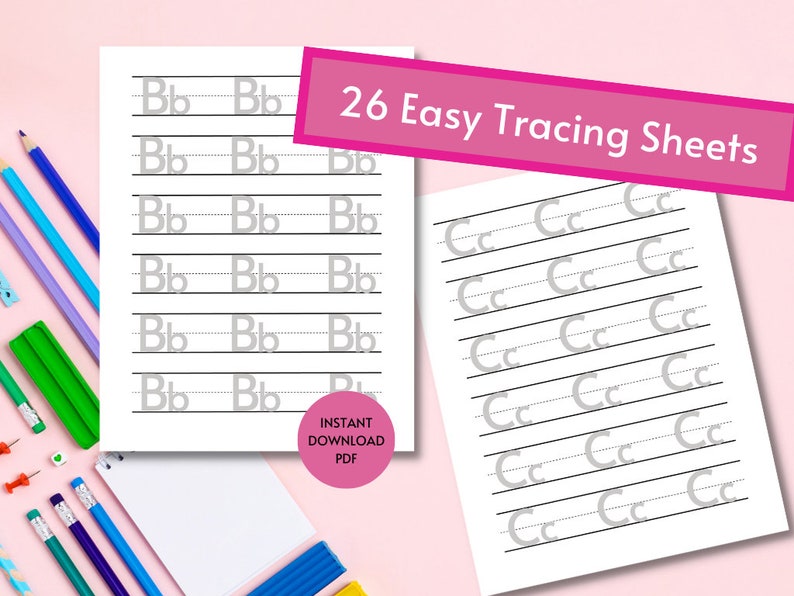 Letter Tracing Worksheet Kindergarten Worksheet Uppercase Preschool ...