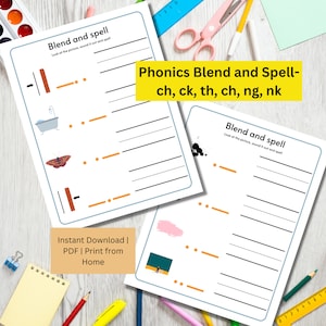Phonics Worksheets Digraphs | CVC Words | Phonics Games | Phonics ...