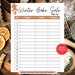 Winter Bake Sale Sign up Sheet Bake Sale Sheet Printable Bake Sale Sign ...