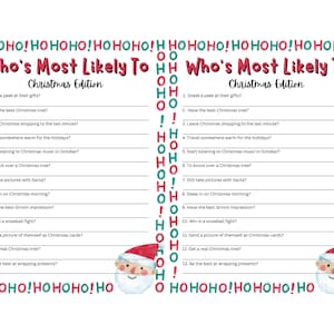 Who's Most Likely Christmas Edition | Christmas Games | Family ...