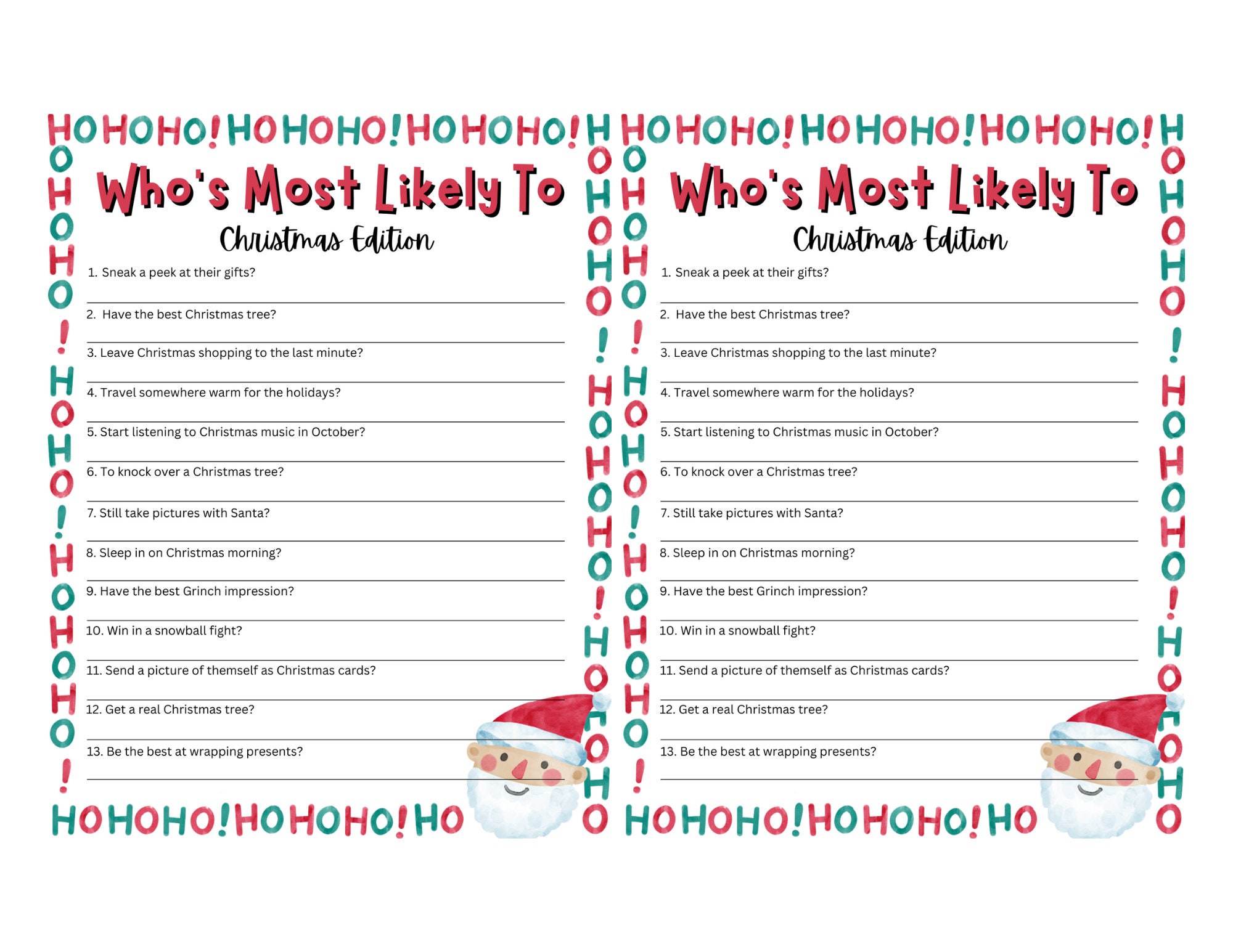 Who's Most Likely Christmas Edition | Christmas Games | Family ...