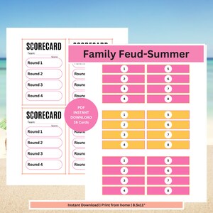 Family Feud Summer Game | Summer Printable Games | Summer Activities ...