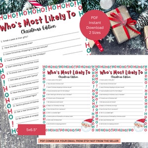 Who's Most Likely Christmas Edition | Christmas Games | Family ...