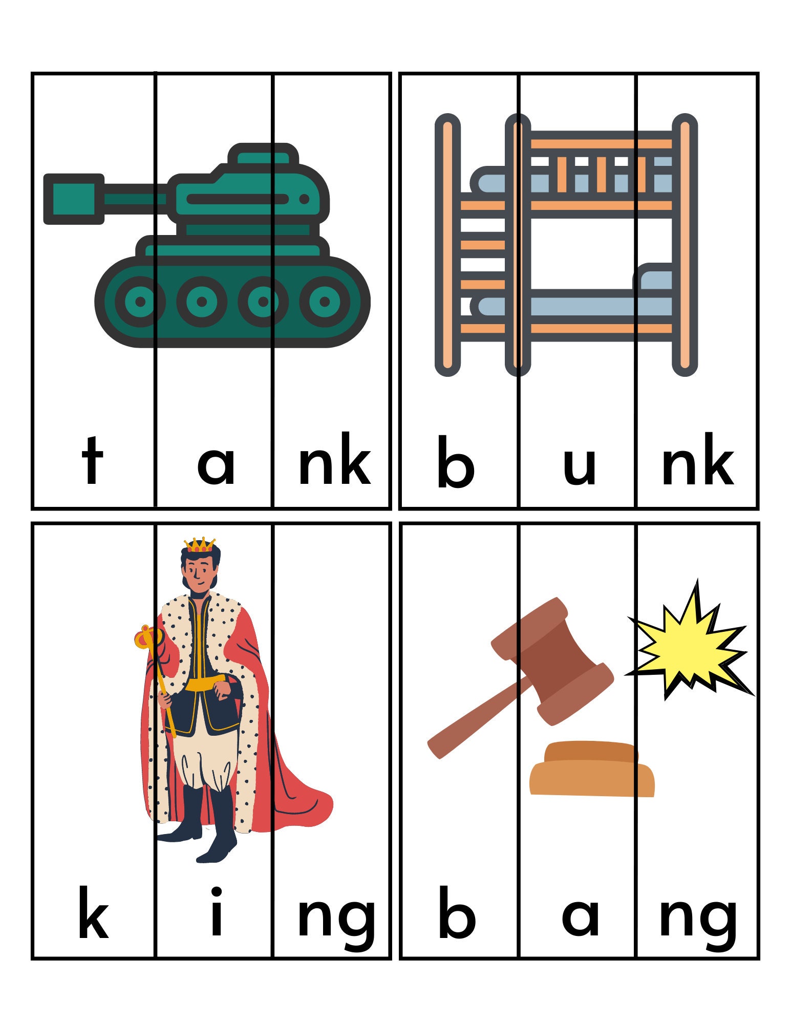 Phonics Puzzles Digraphs CVC Words Phonics Games Phonics - Etsy