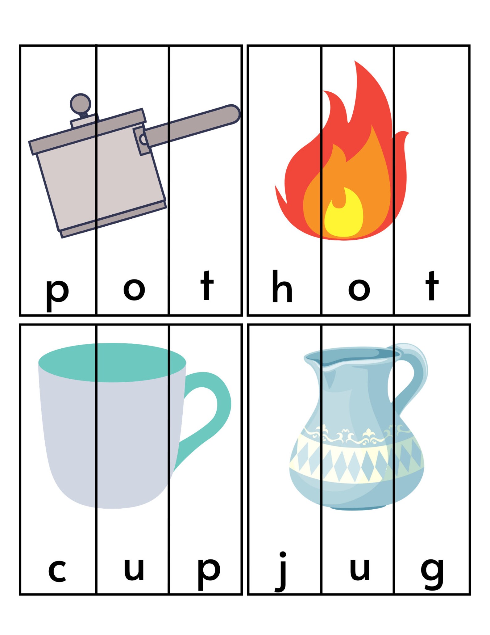 Phonics Puzzles Vowels | CVC Words | Phonics Games | Phonics Activities ...