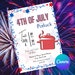 4th of July Potluck Invitation Template | July 4th Potluck Invite ...