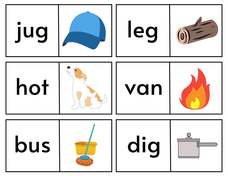 Phonics Matching Cards Game Vowels| CVC Words | Phonics Games |phonics ...