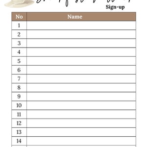 Potluck Sign up Sheet | Breakfast Potluck Sign up Sheet | Breakfast ...