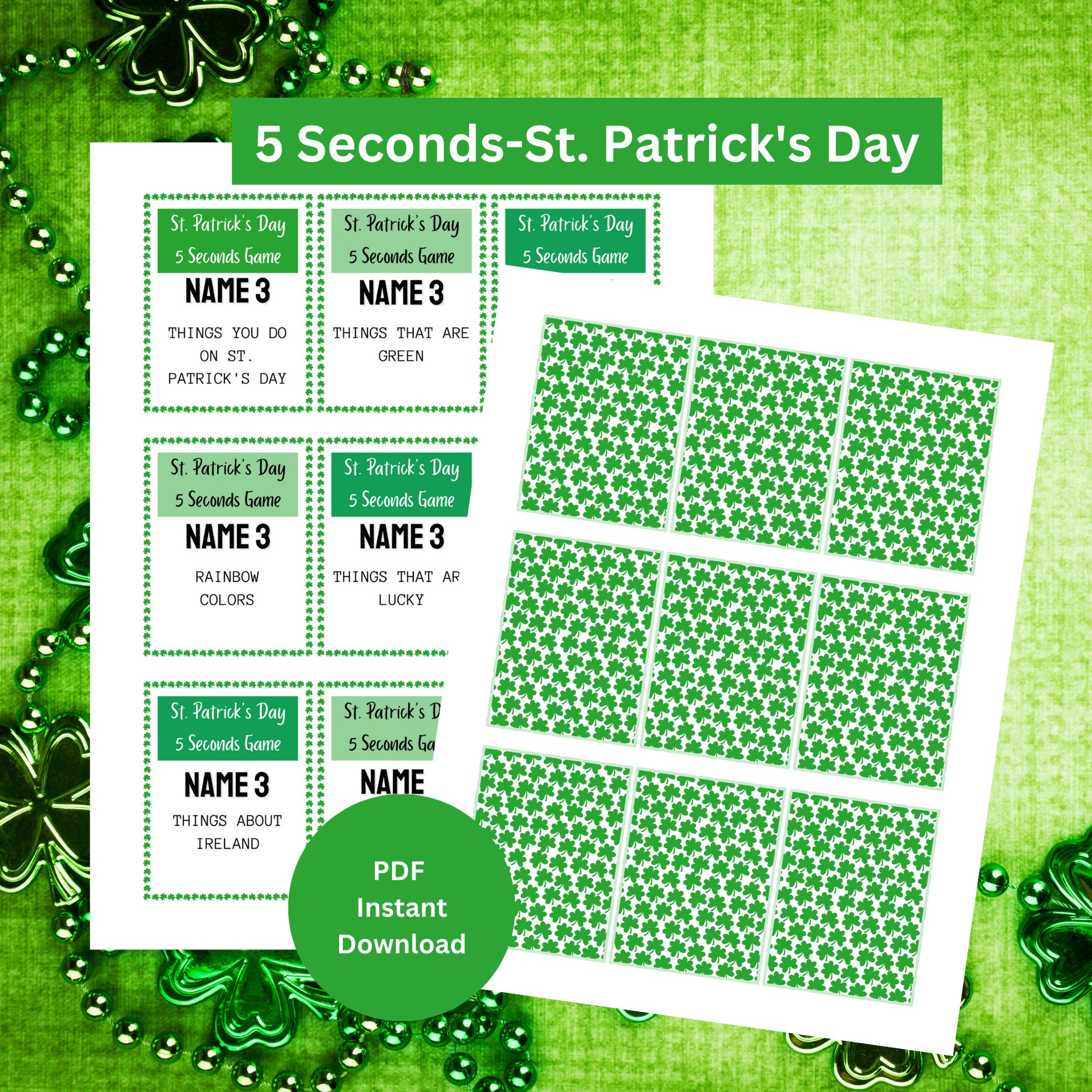 St. Patrick's Day 5 Seconds | St. Patrick's Day Games | Family St ...