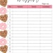 Dessert Sign up Sheet | Dessert Sheet | Printable Dessert Sign up Sheet ...
