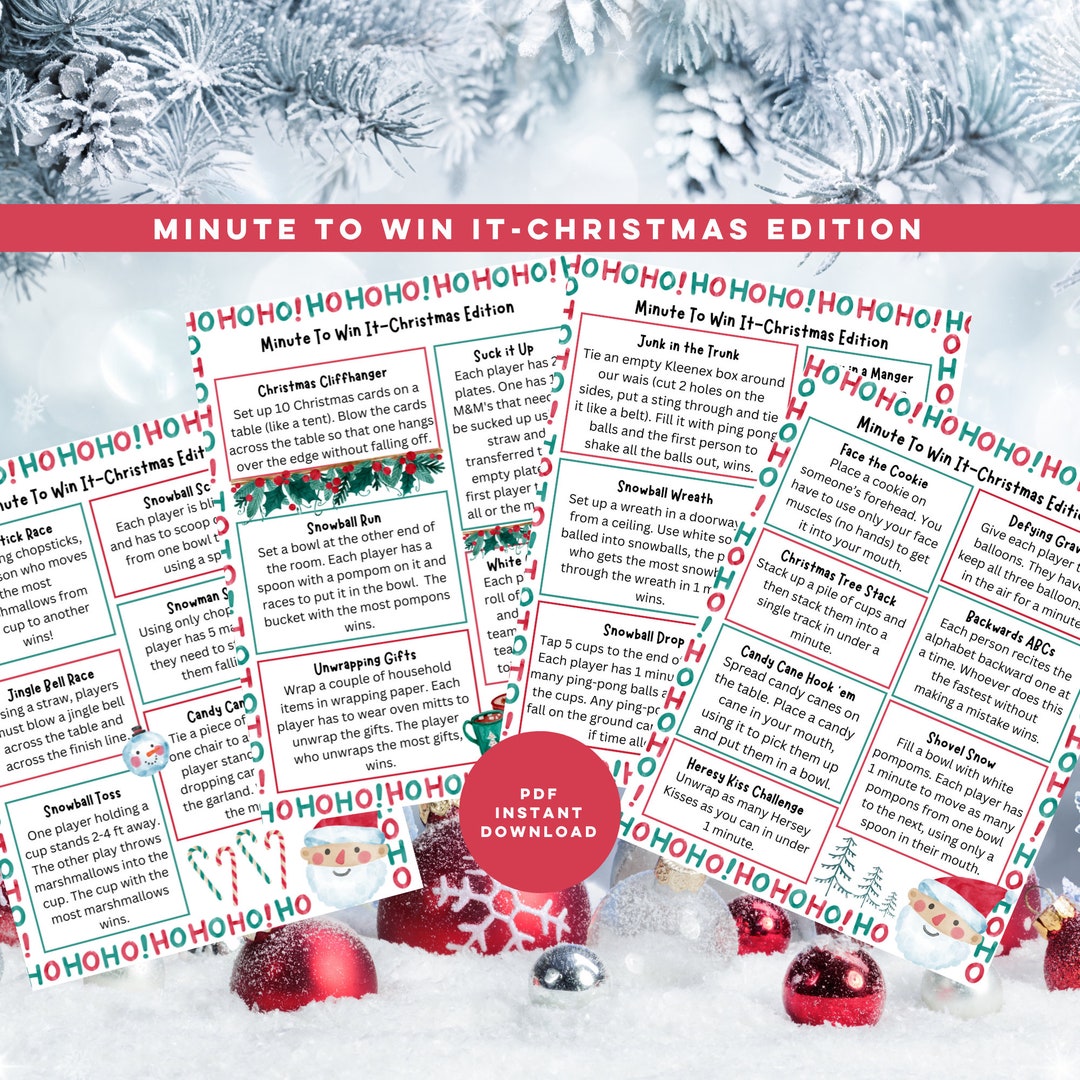 Minute to Win It Games | Minute to Win It Christmas Games | Christmas ...