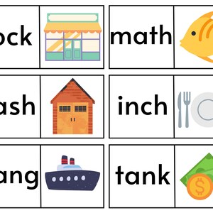 Phonics Matching Cards Game Digraphs| CVC Words| Phonics Games |phonics ...