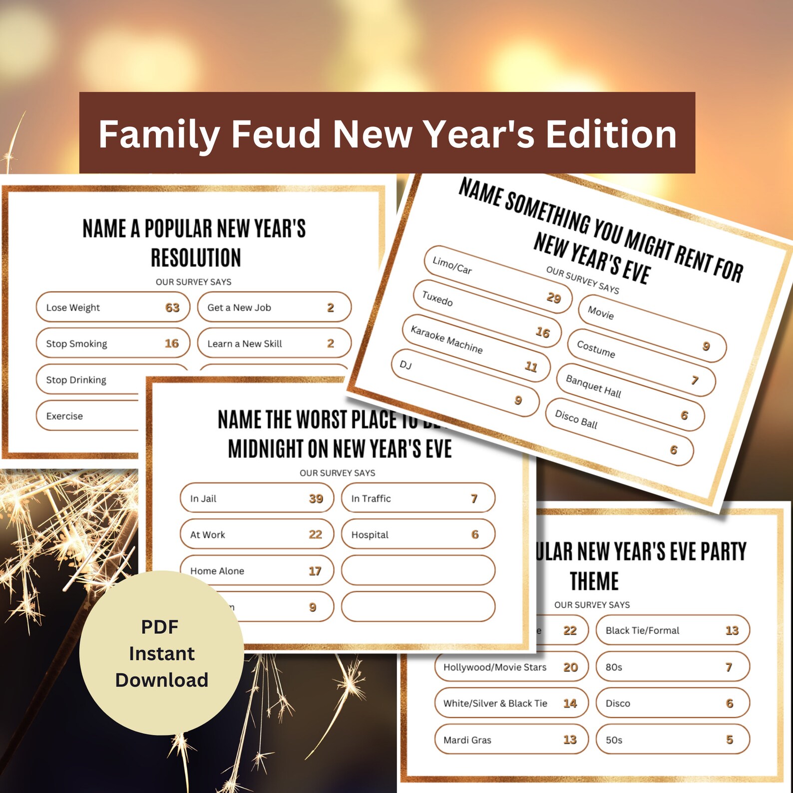 New Year's Family Feud Games | Family Feud New Year's Games | New Year ...