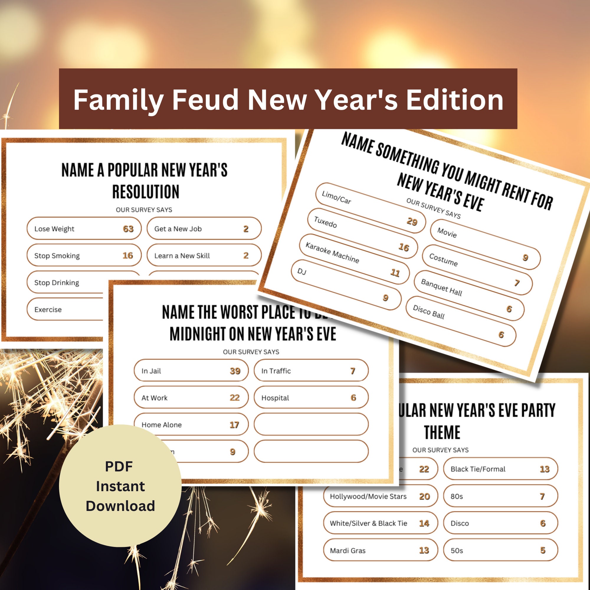 New Year's Family Feud Games | Family Feud New Year's Games | New Year ...