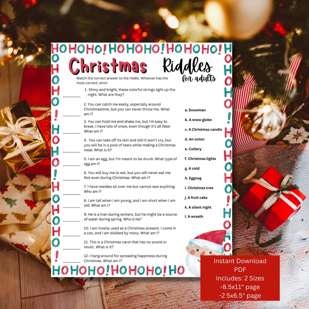 Christmas Riddles | Christmas Games | Family Christmas Games | Fun ...