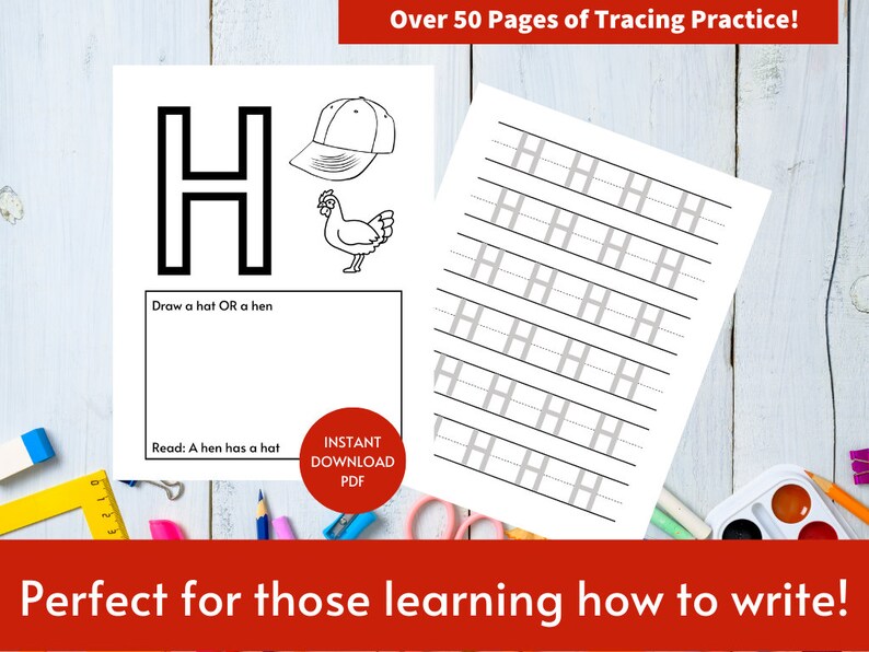 Letter Tracing Worksheet Bundle Kindergarten Worksheets - Etsy