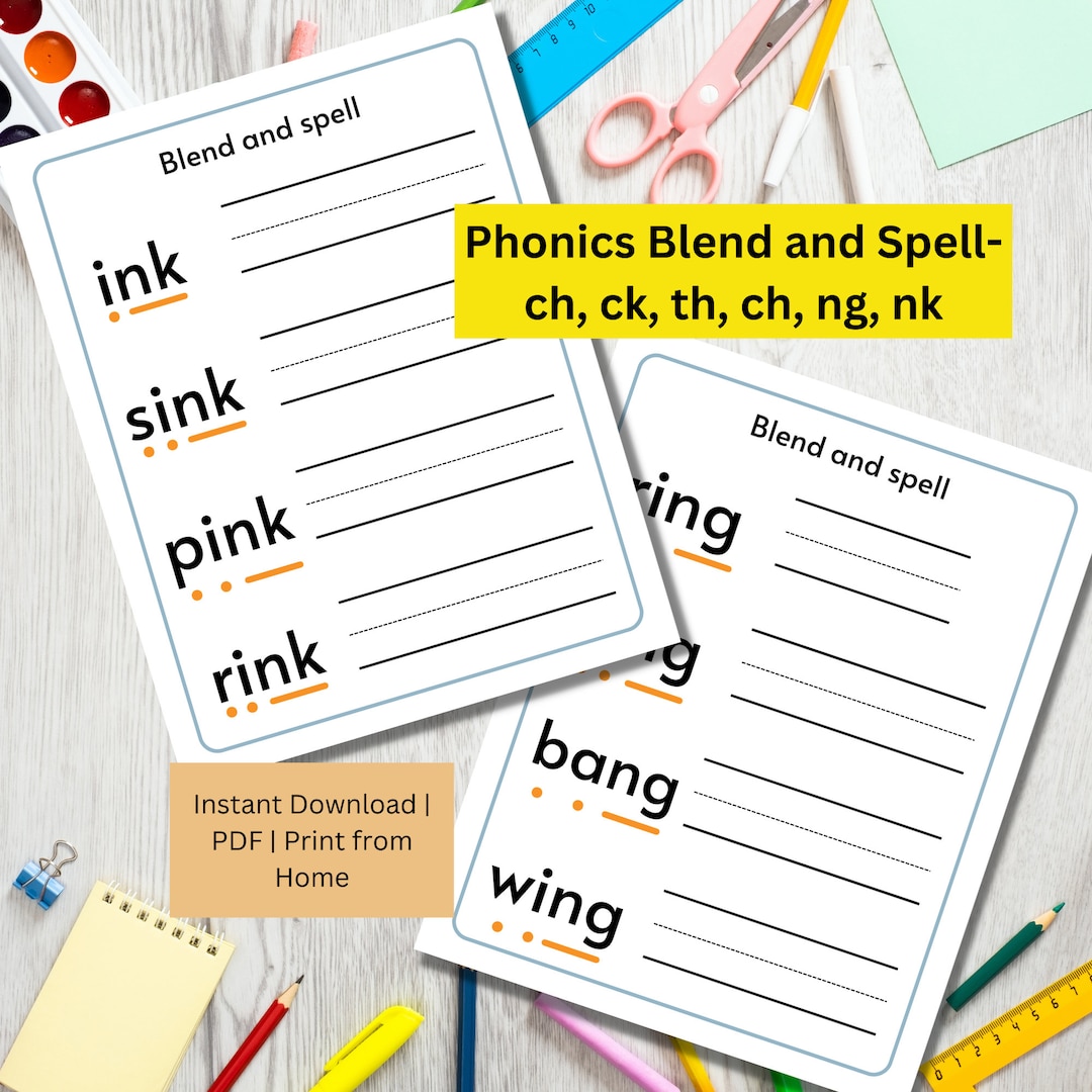 Phonics Worksheets Digraphs | CVC Words | Phonics Games | Phonics ...