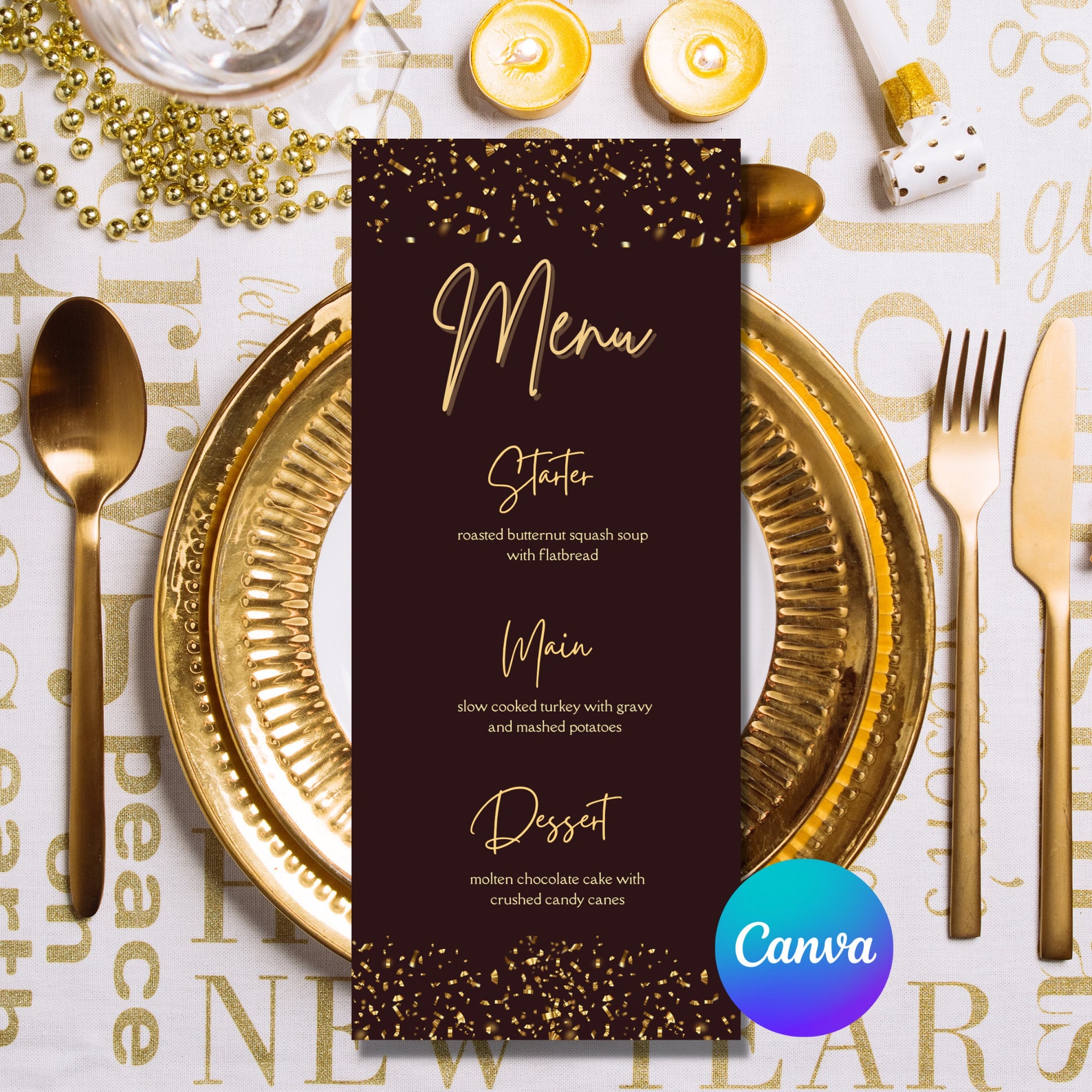 New Year's Eve | New Year's Eve Menu | New Year's Eve Menu Template ...